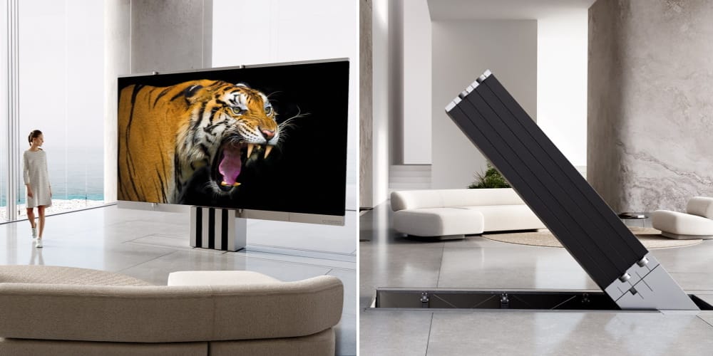 This 165-Inch MicroLED TV Has A Screen That Folds And Is Stored In The ...